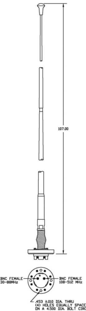RAMI390-2 - Vehicular Antenna, Ground Based Communications - RAMI